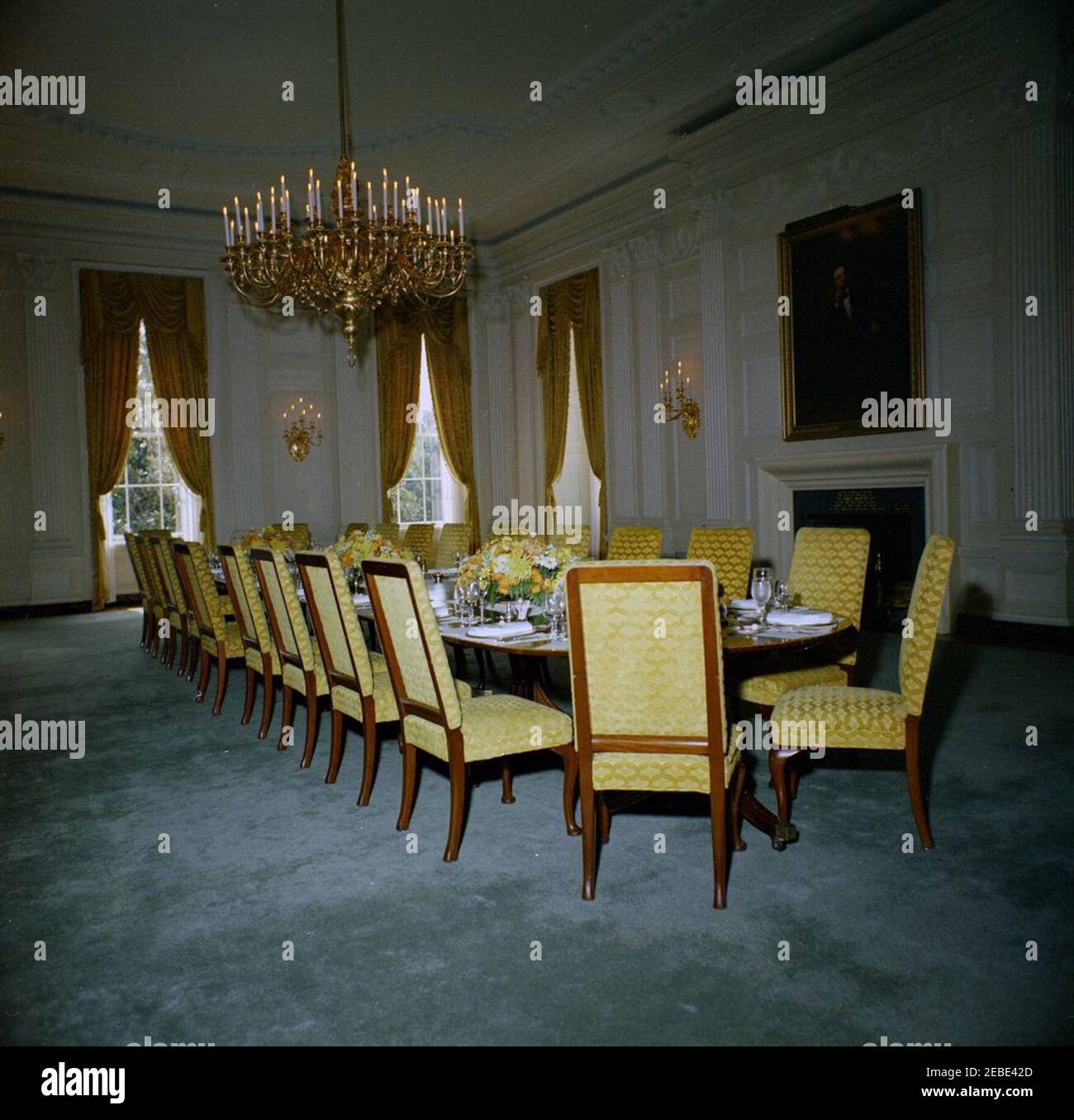 Luncheon for Kentucky Publishers, 1:00PM. Dining table set for a ...