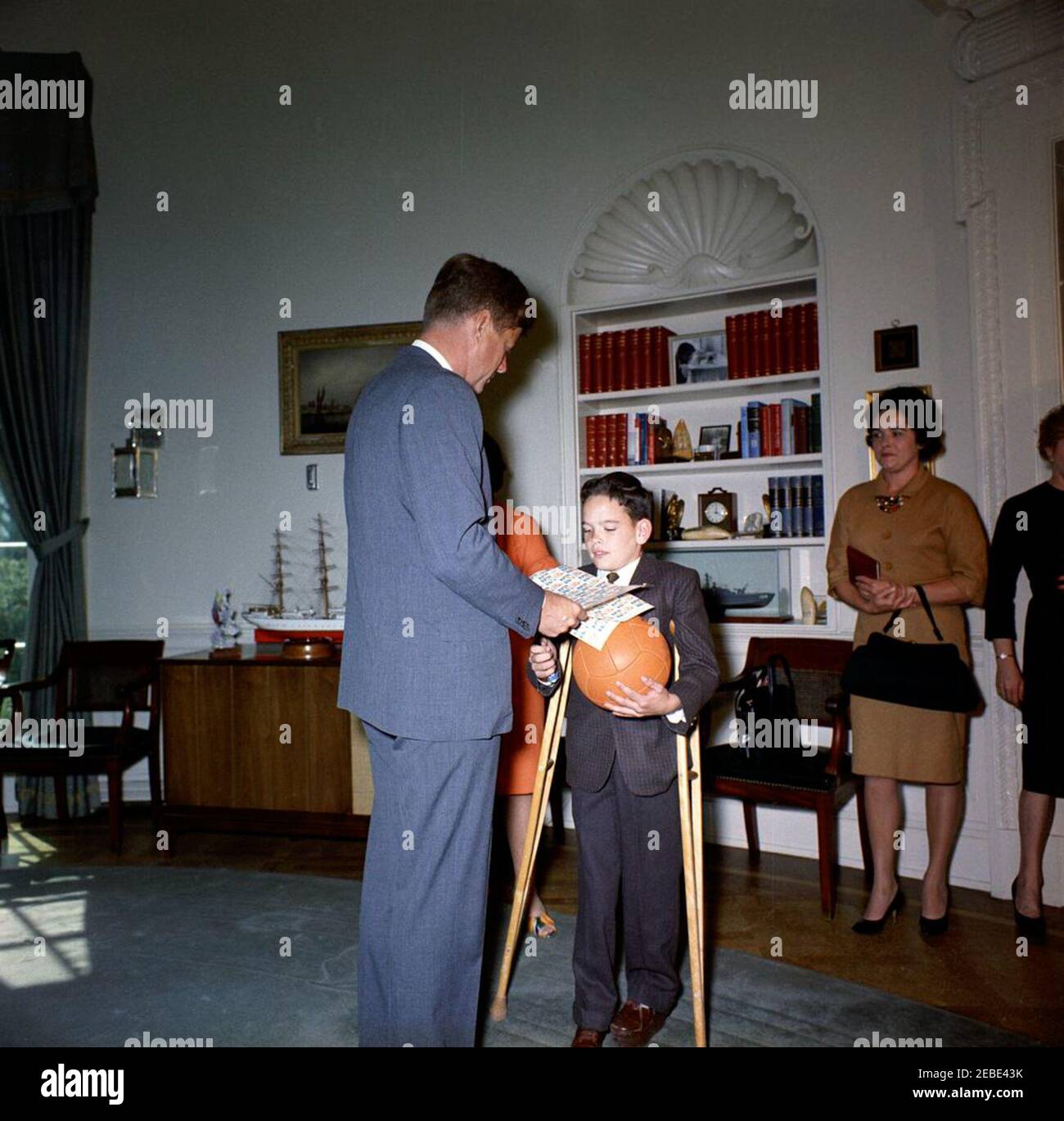 Visit of Thomas A. Doyle, III, 1962 Easter Seal Child, 12:07PM. Thomas ...