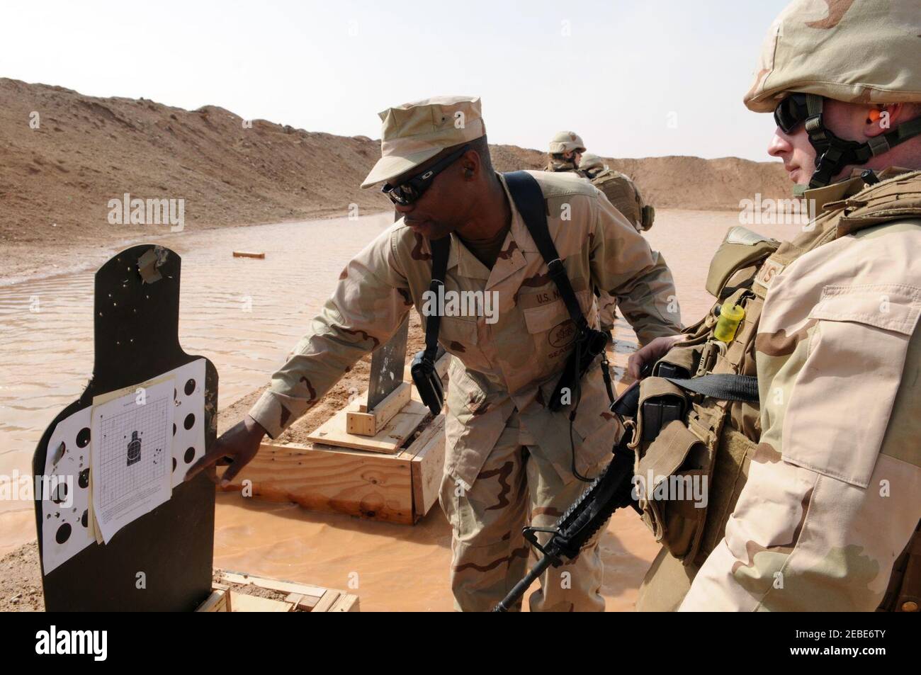 NMCB 11 Seabees at firing range 120219 Stock Photo - Alamy