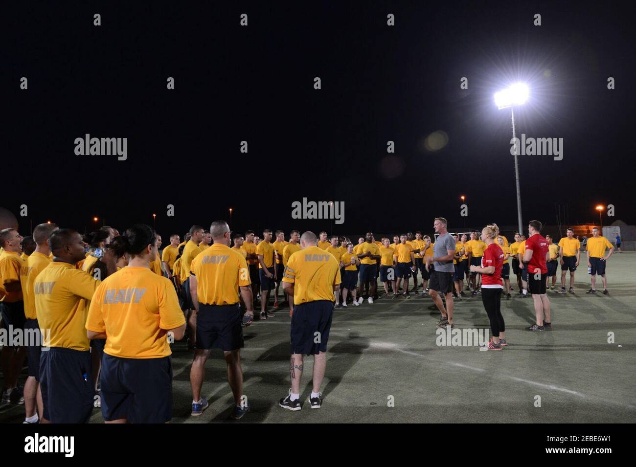NMCB 11 Detachment HOA physical training 130823 Stock Photo - Alamy