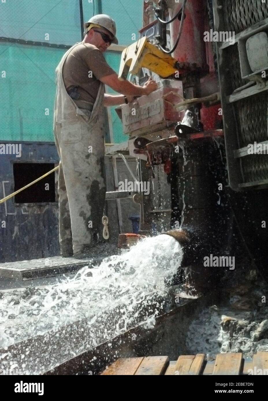 NMCB 25 water well ops at new Kabul compound 140430 Stock Photo - Alamy