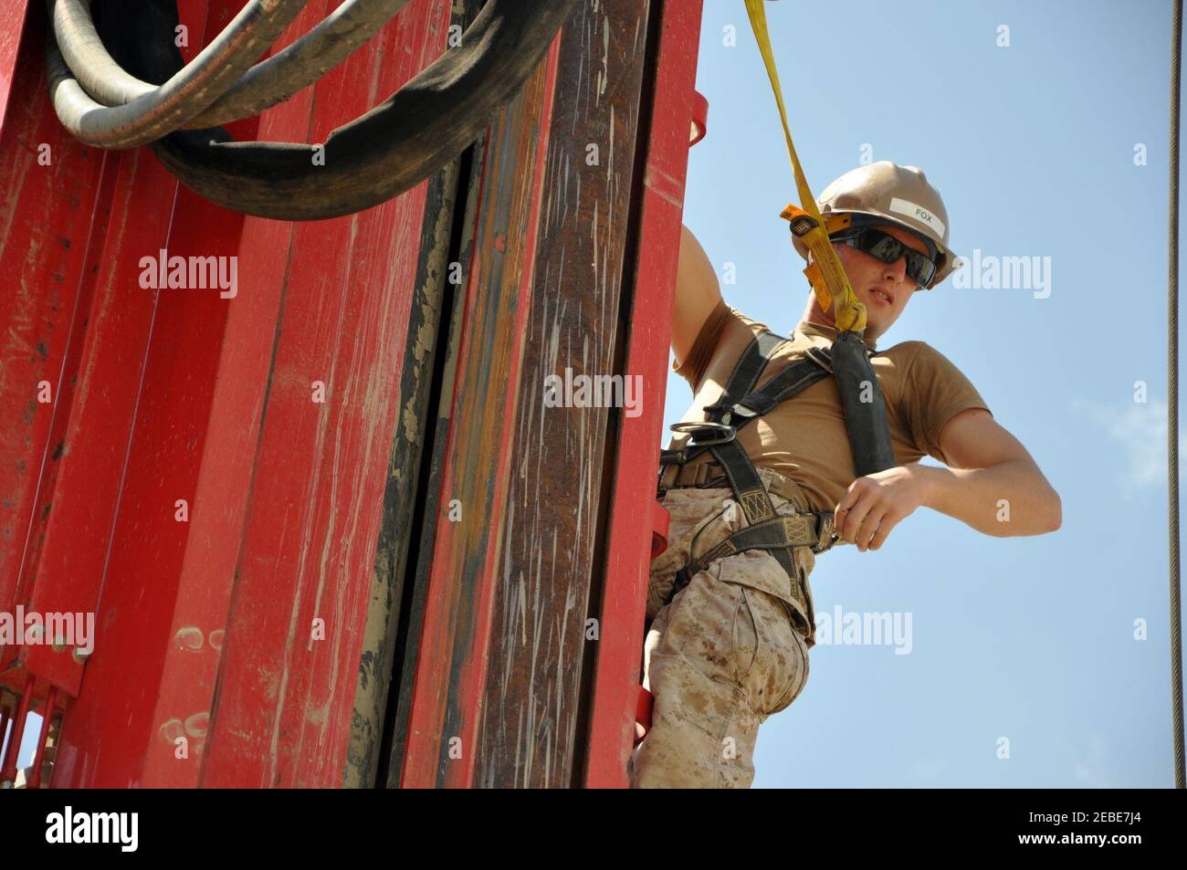 NMCB 25 Kabul Water Well Operations 140410 Stock Photo - Alamy