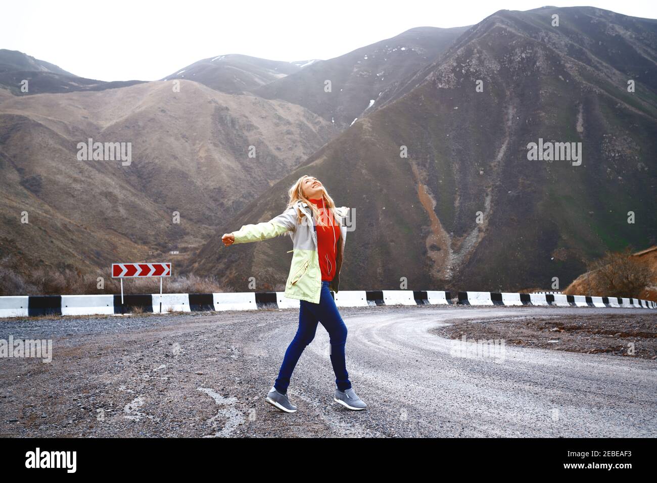 Woman dances on rock hi-res stock photography and images - Alamy