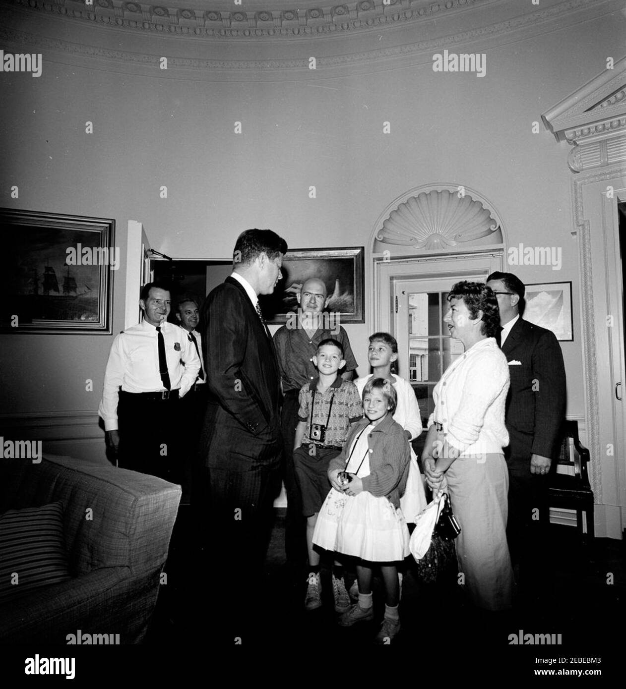 Visit of the One Millionth visitor to the White House in 1961, Mrs ...