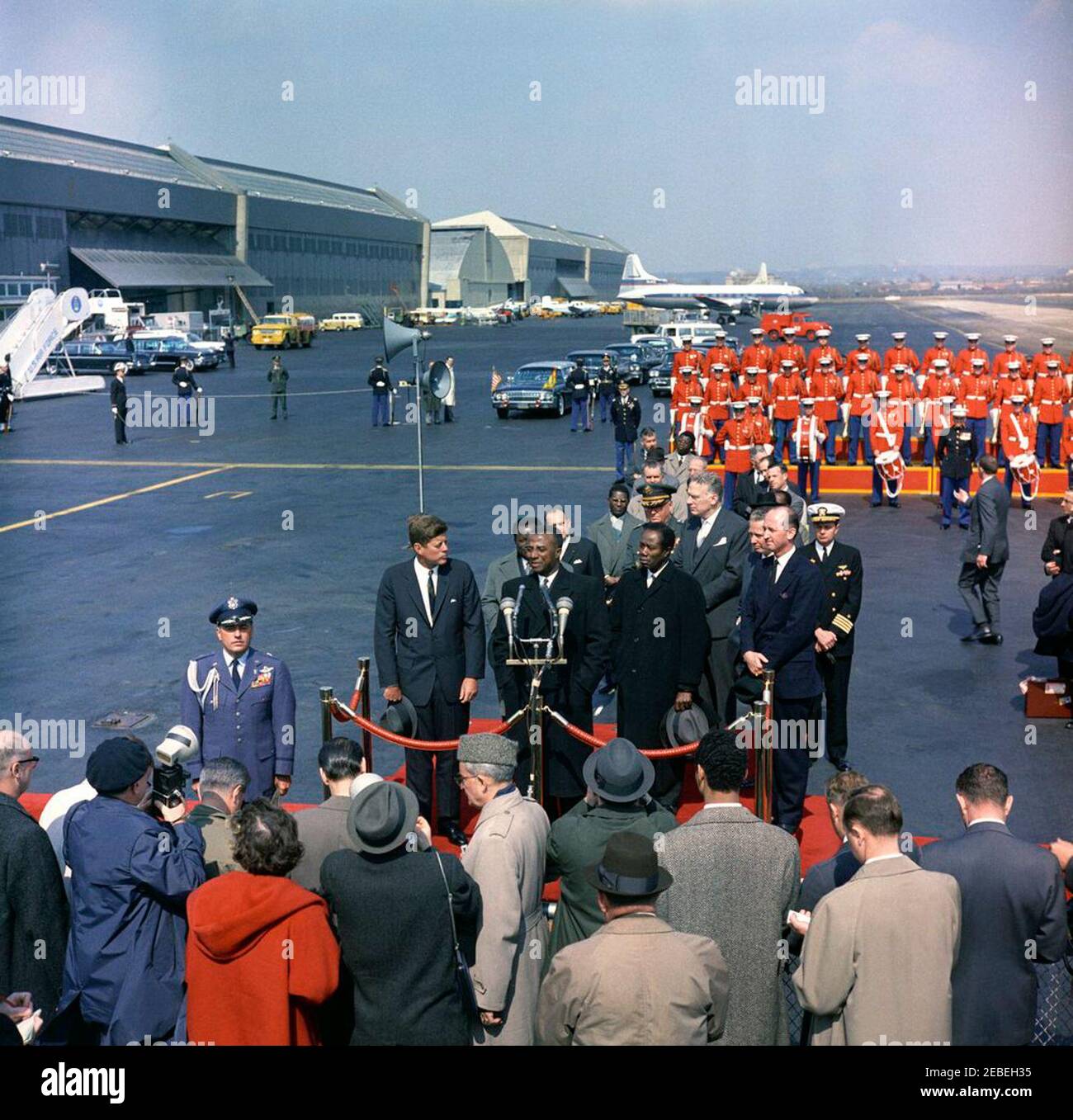 Arrival ceremony for Sylvanus Olympio, President of Togo, 11:00AM ...