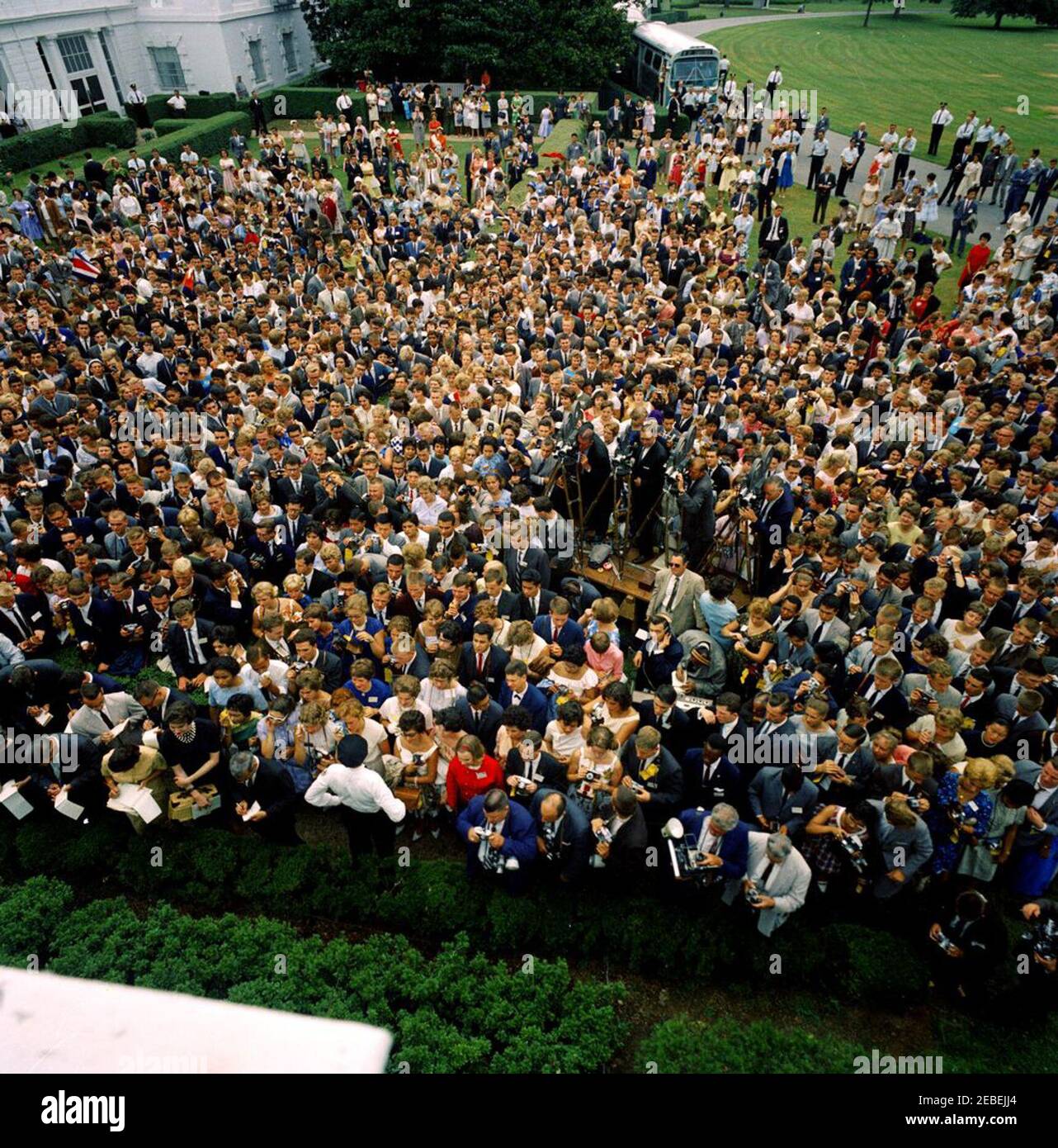 Visit of American Field Service (AFS) Students, 10:00AM. Aerial view of ...