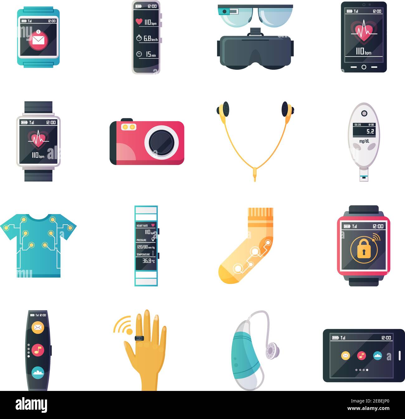Wearable tech set augmented Stock Vector Images - Alamy