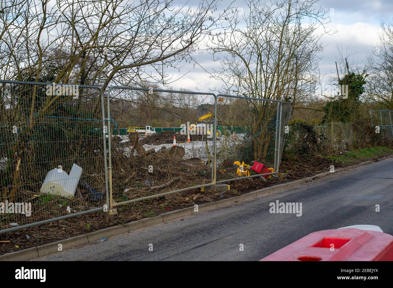 Harefield, Uxbridge, Middlesex, UK. 12th February, 2021. HS2 Ltd are ...
