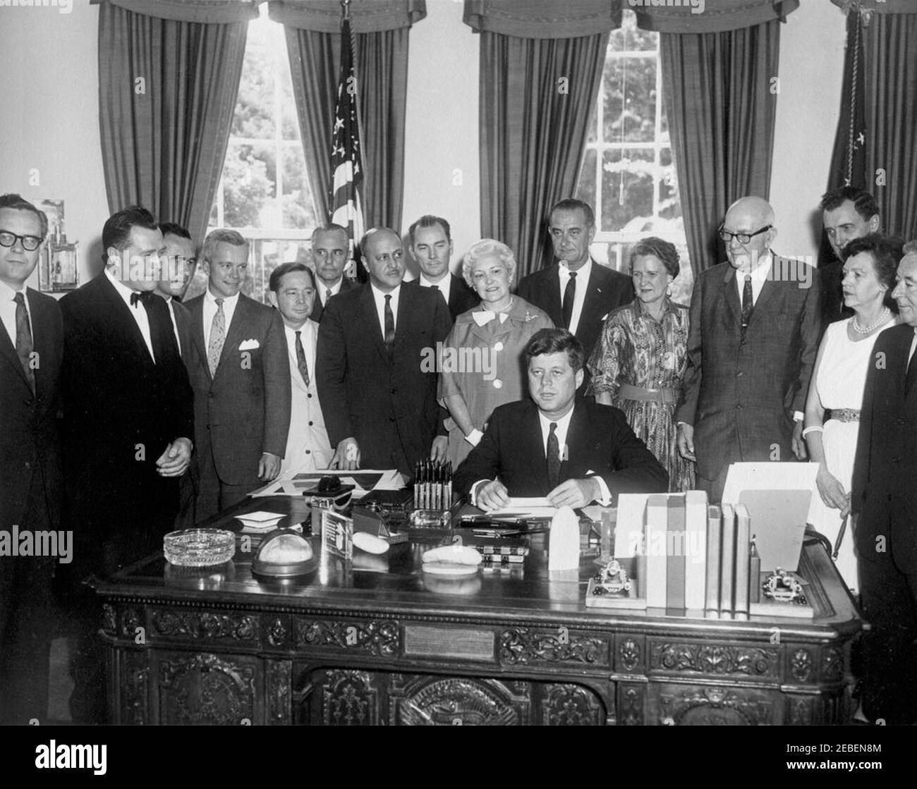 Bill signing u2013 S-1922 Public Law 87-70, Housing Act of 1961 u2013 ...