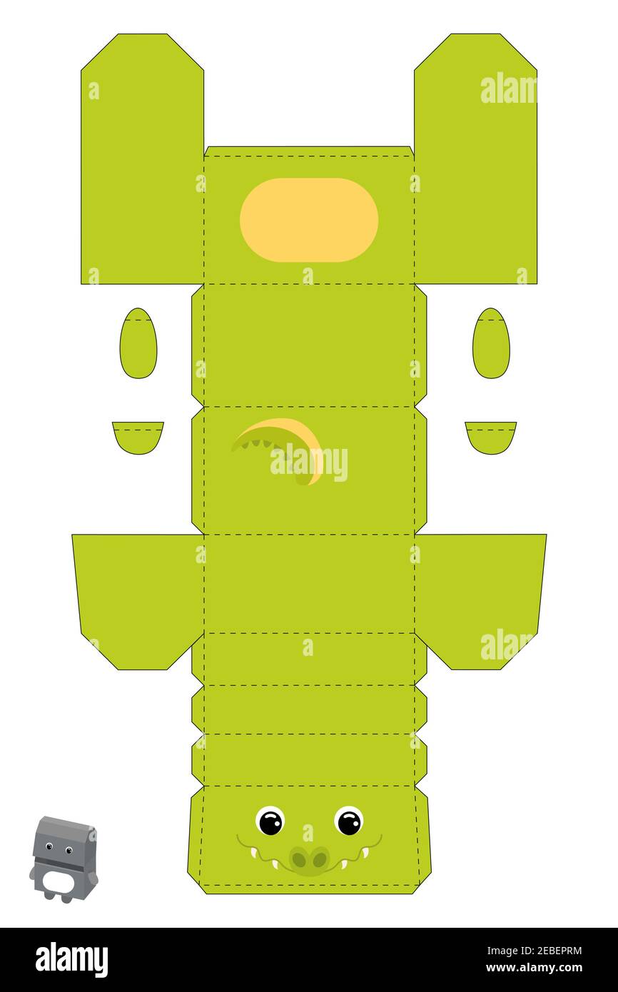 Party favor box crocodile design for for sweets, candies, small ...