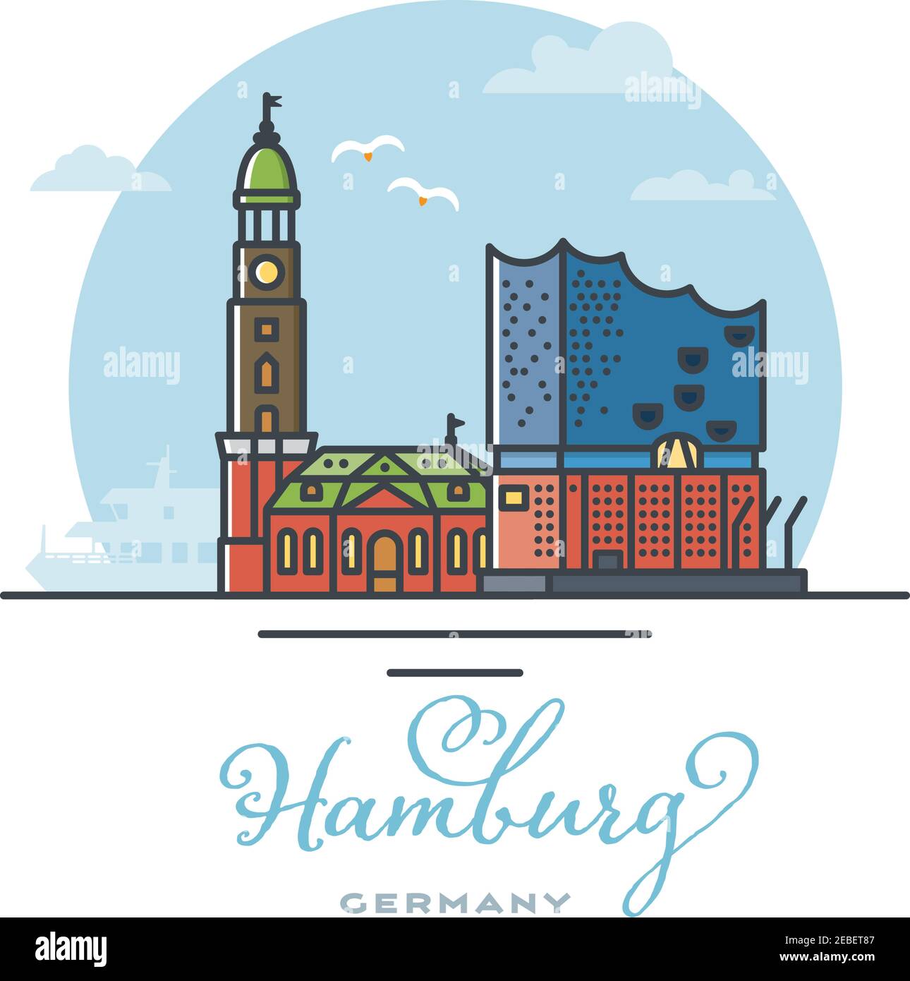 Hamburg tourism Stock Vector Images - Alamy