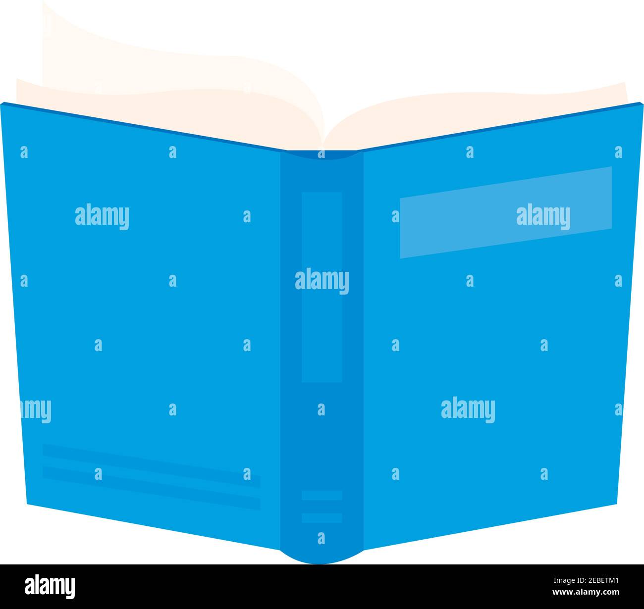 blue text book open library isolated icon Stock Vector Image & Art - Alamy