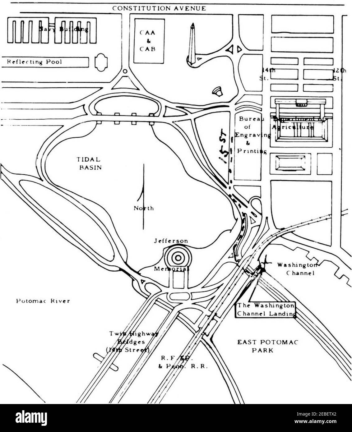 Chart of Washington Channel Landing. Map of Washington Channel Landing ...
