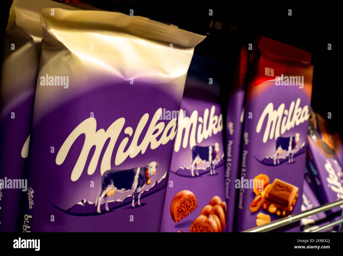 Milka chocolate in the store Stock Photo - Alamy
