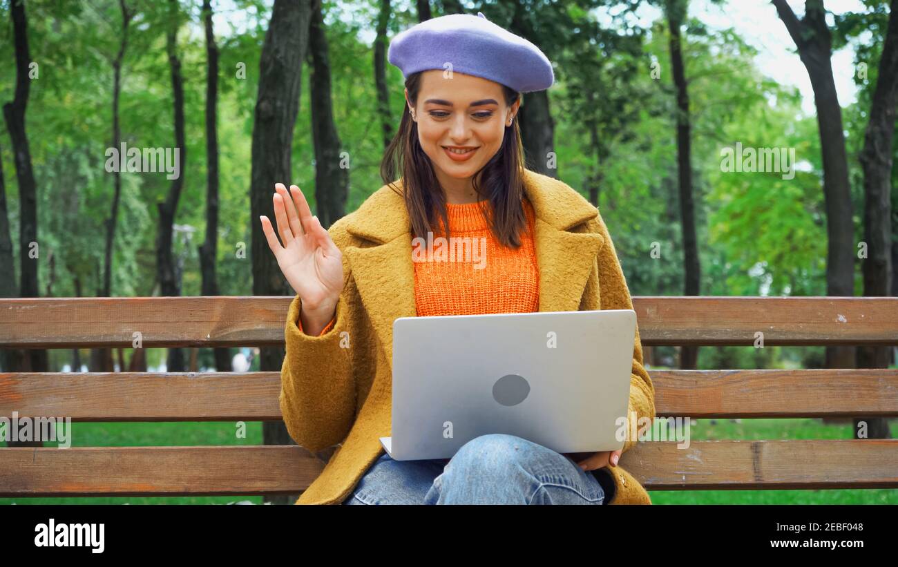 Person waving park hi-res stock photography and images - Alamy
