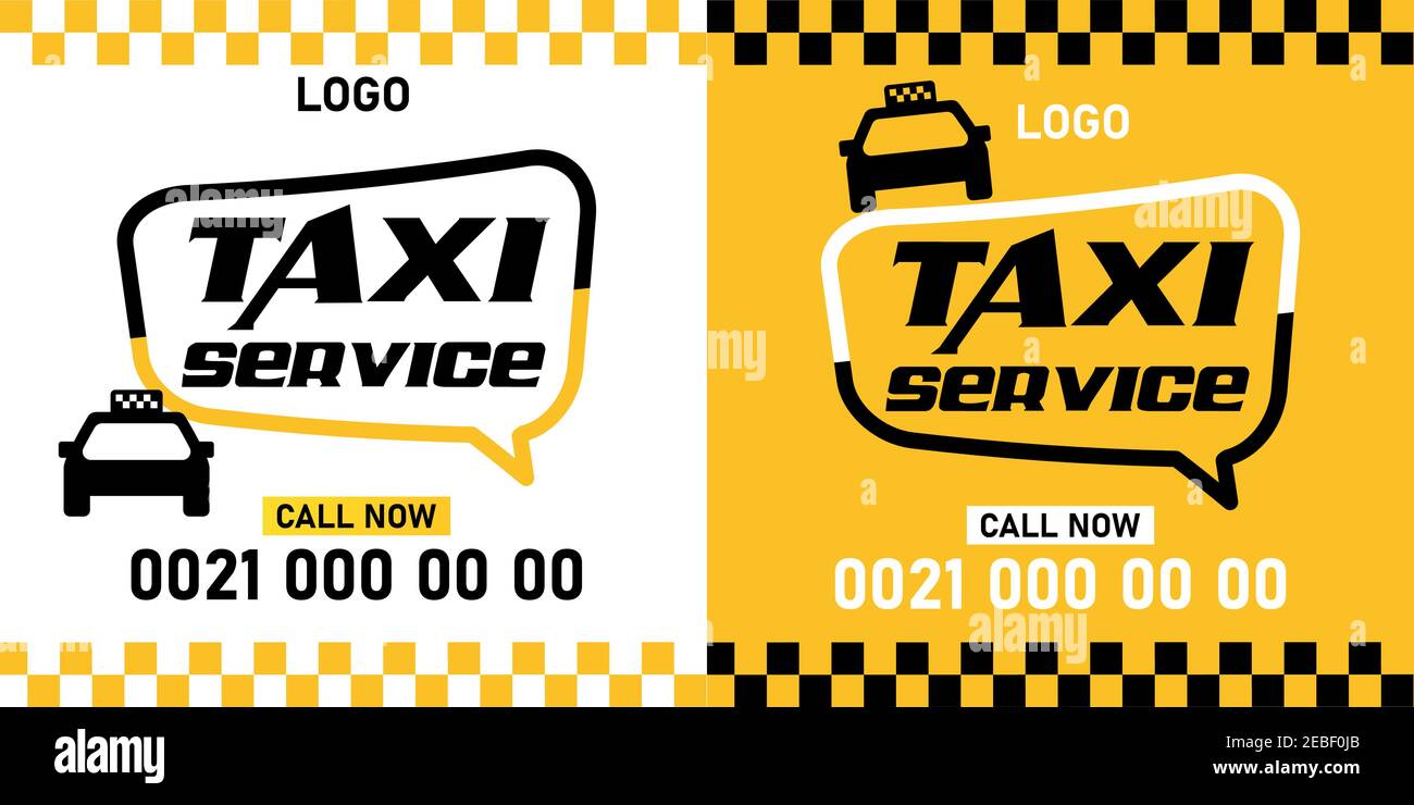 Vector layout design template for taxi service. Can be adapt to ...