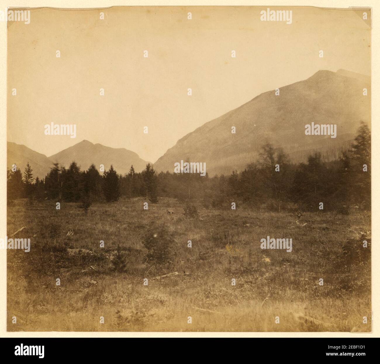 No. 2 of 3, approach to the boundary pass, Rocky Mountains Stock Photo ...