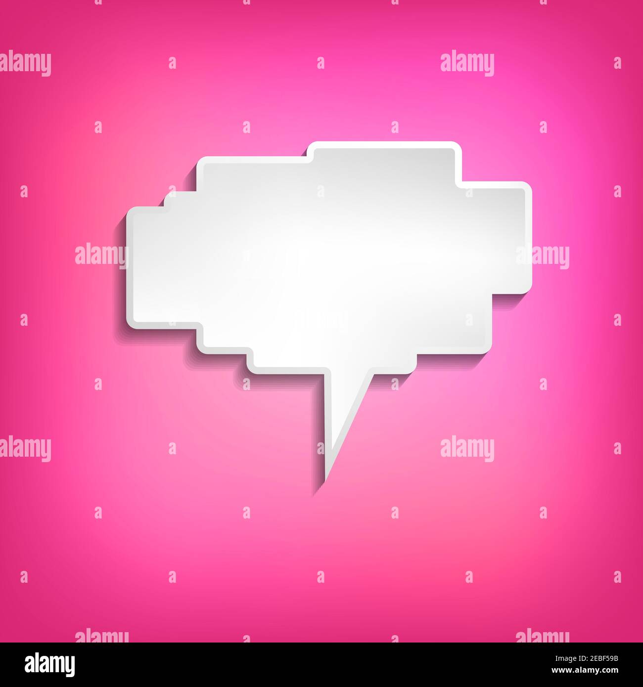 Vector comic speech bubble on color background. Isolated colorful ...