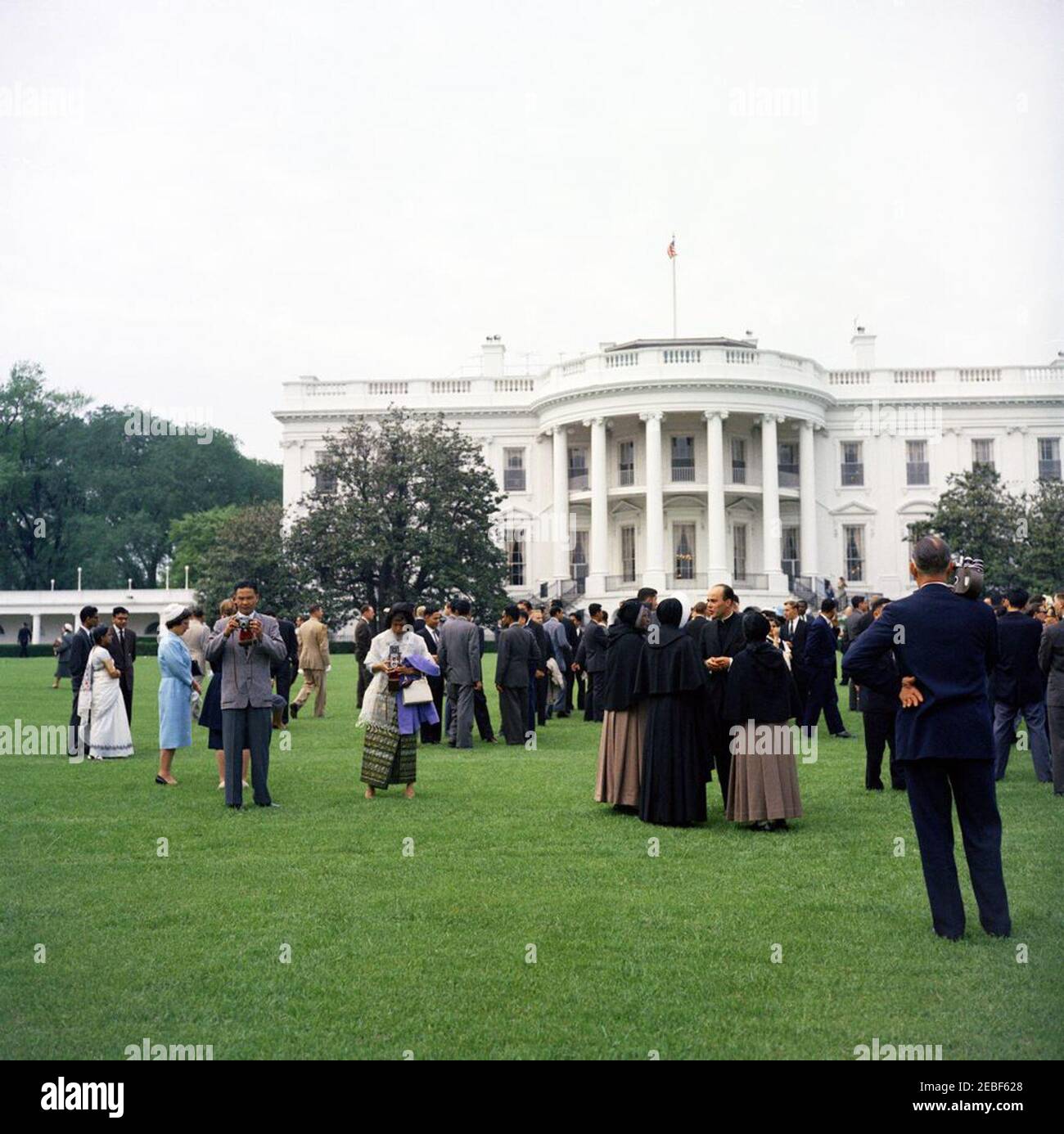 Foreign Students Reception, 4:45PM. Students and reporters gather for a ...