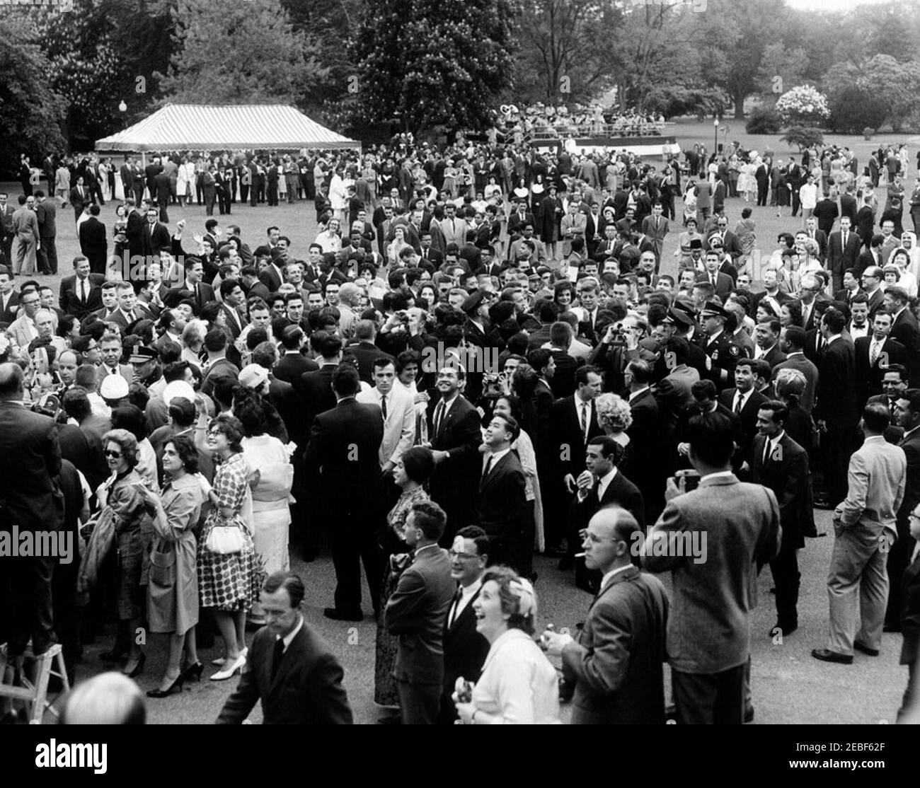 Foreign Students Reception, 4:45PM. President John F. Kennedy and First ...