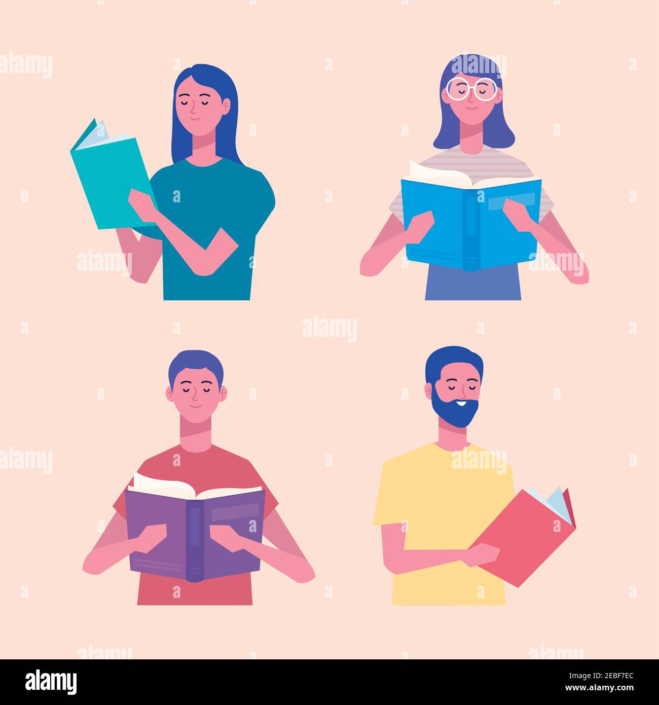 Female readers Stock Vector Images - Alamy