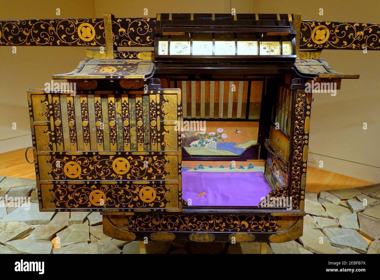 Noblewoman's palanquin, view 2, Japan, Edo period, mid 1800s AD, wood ...