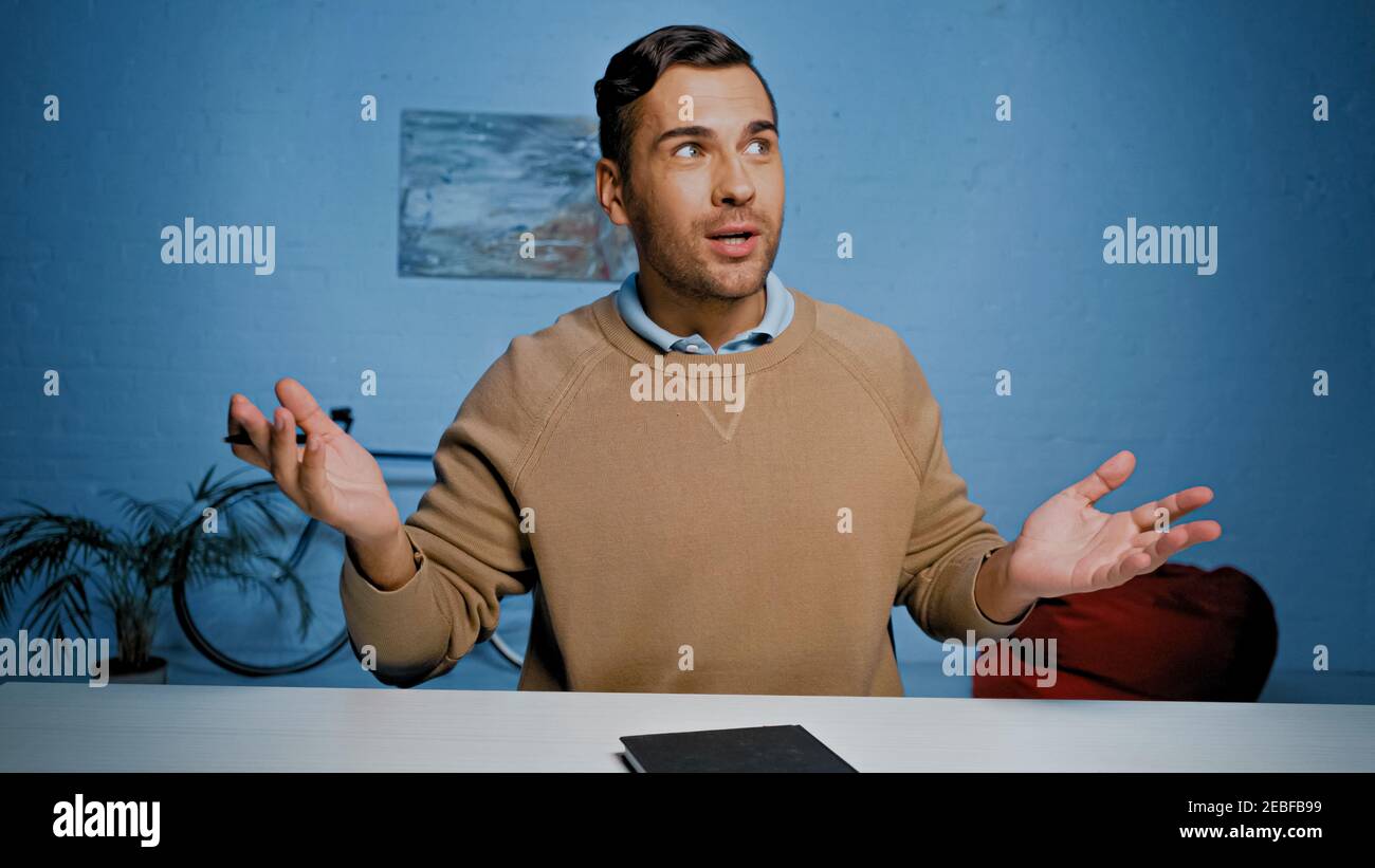 Man talking during video call hi-res stock photography and images - Alamy