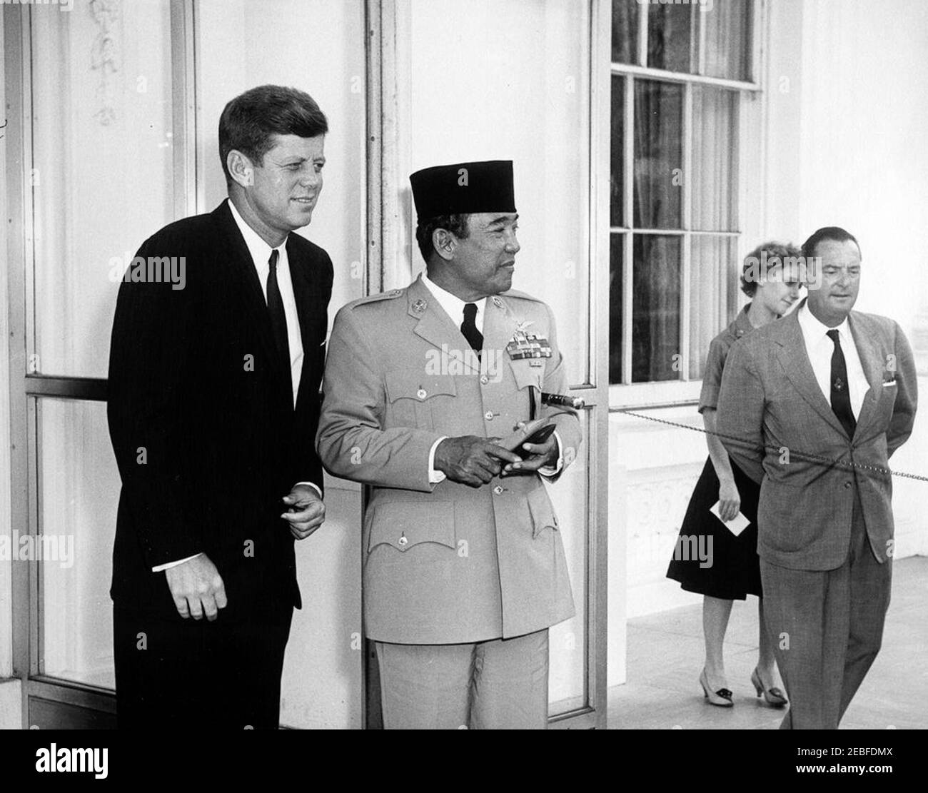Arrival ceremonies for Sukarno, President of Indonesia, 9:30AM ...