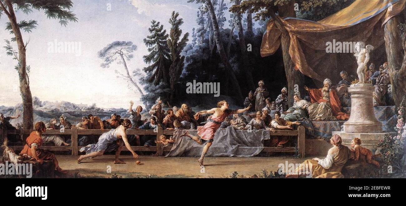 Noël Hallé - The Race between Hippomenes and Atalanta Stock Photo - Alamy