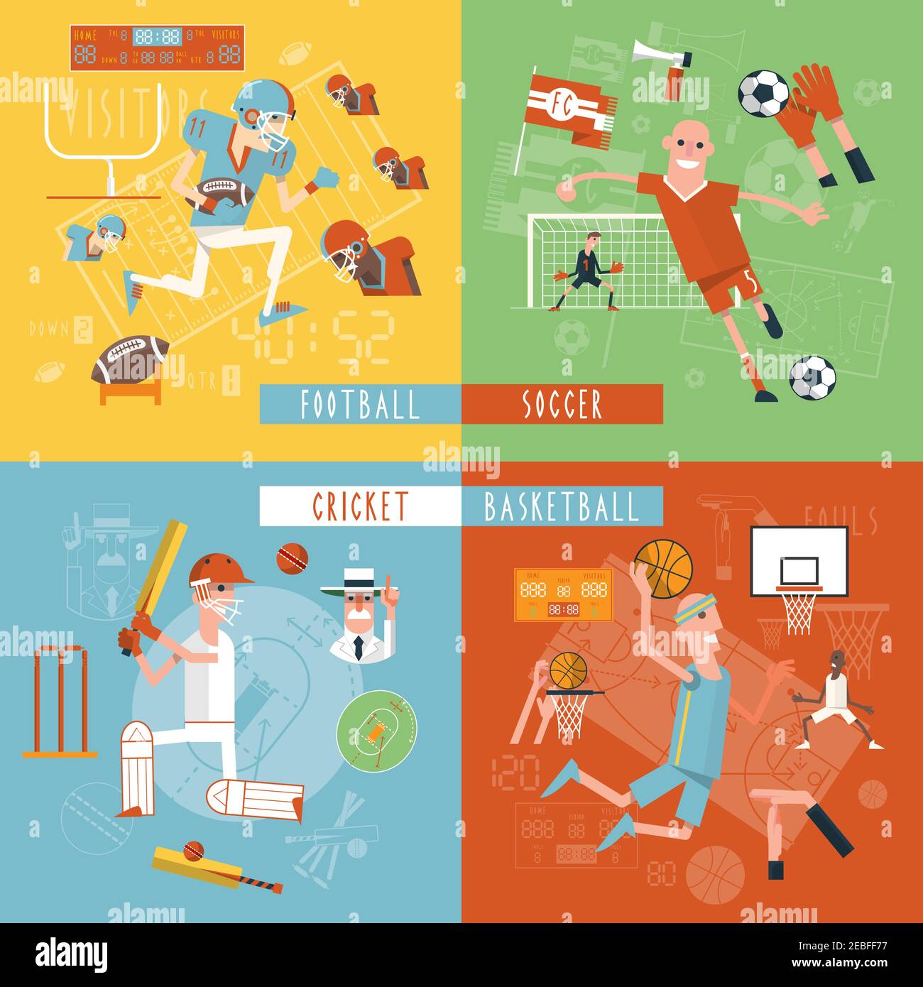 Cricket matches Stock Vector Images - Alamy