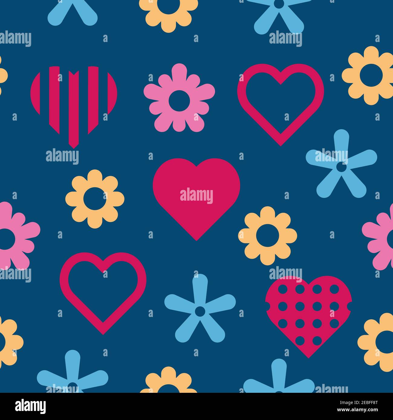 Repeated hearts pattern Stock Vector Images - Alamy