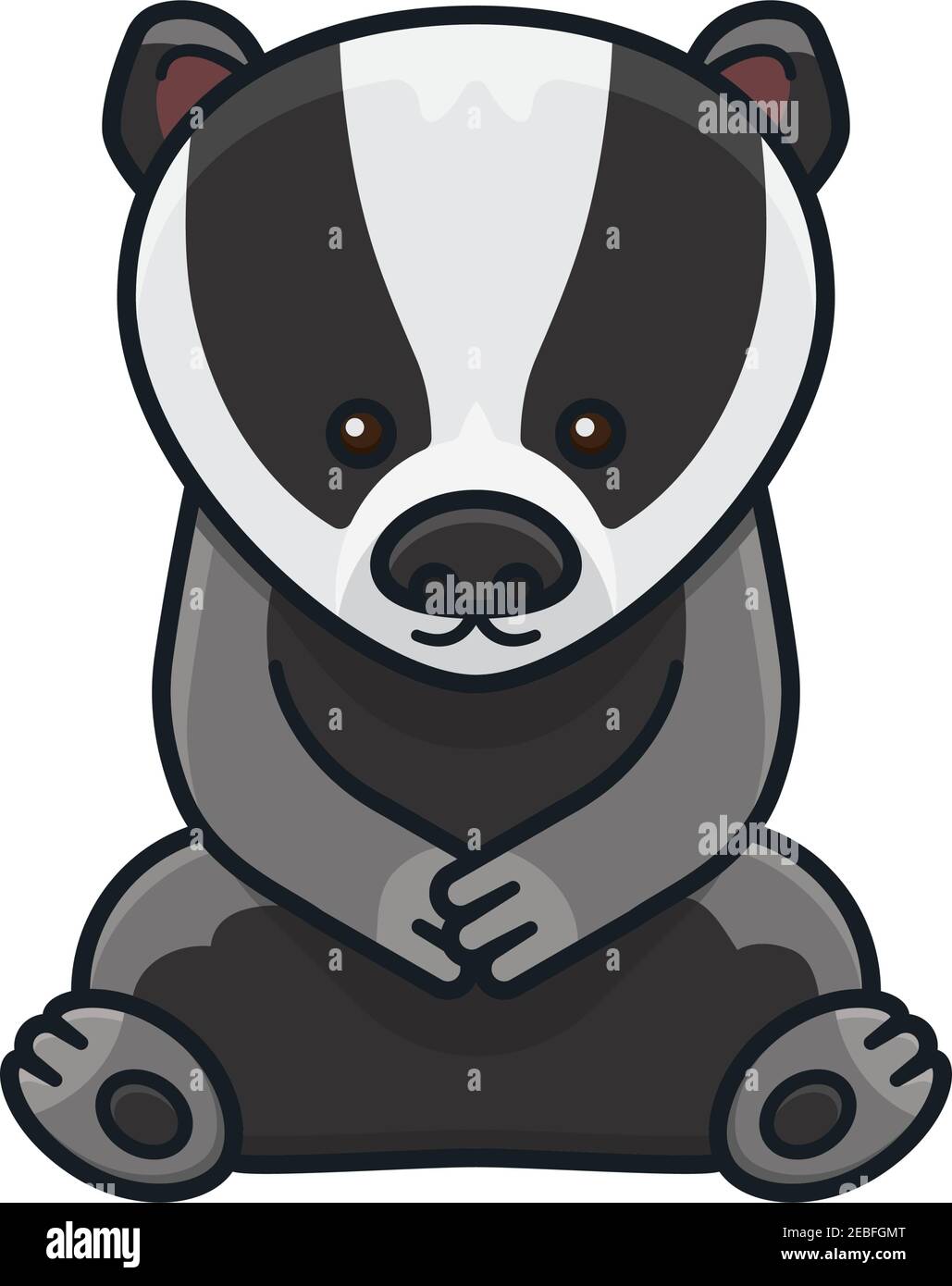 Badger cartoon character isolated vector illustration for Badger Day on ...