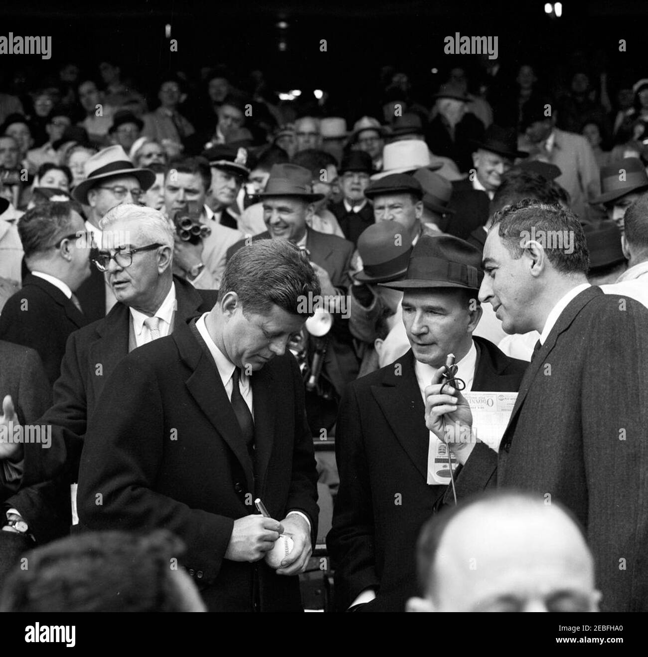 Opening Day of the 1961 Baseball Season, 1:10PM. President John F ...