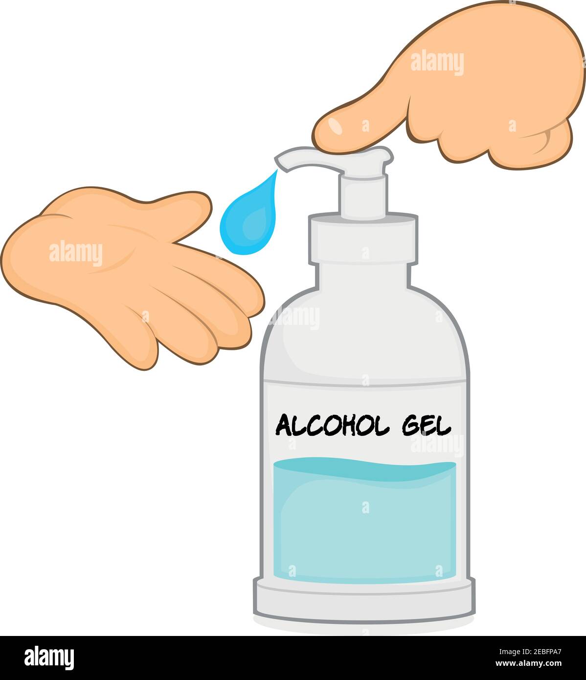 Antiseptic alcohol gel hand Stock Vector Images - Alamy