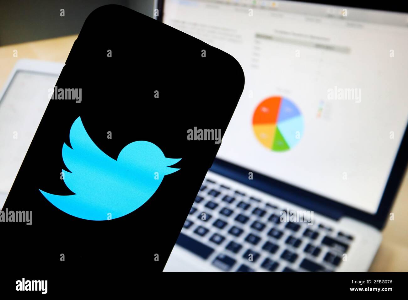In this photo illustration a Twitter social media app logo seen ...