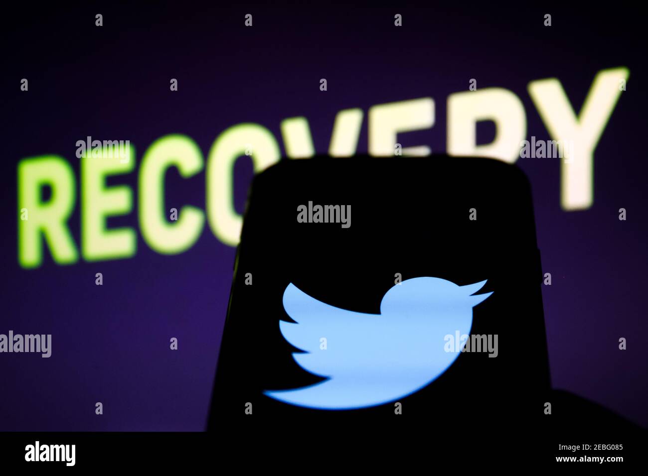 In this photo illustration a Twitter social media app logo seen ...