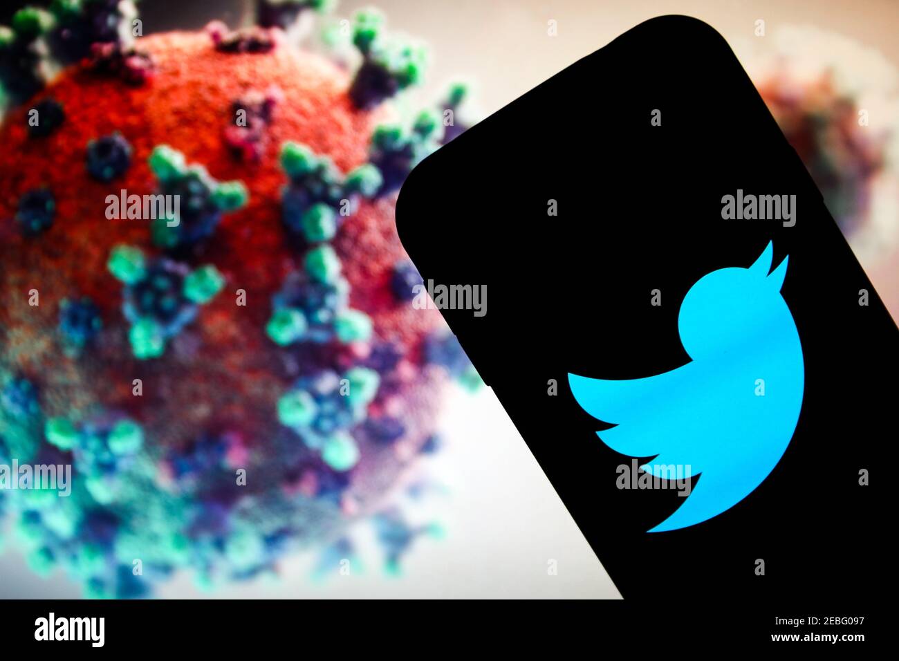 In this photo illustration a Twitter social media app logo seen ...