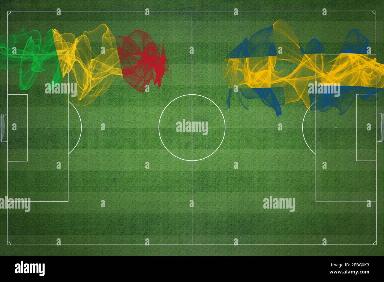 Mali vs Sweden Soccer Match, national colors, national flags, soccer ...