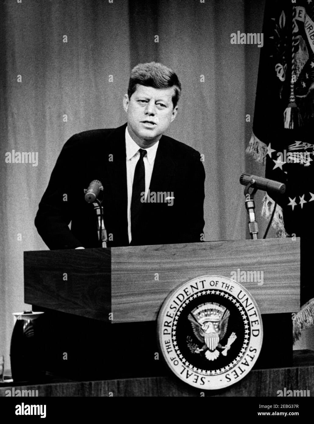 Press Conference, State Department Auditorium, 9:52AM. President John F ...