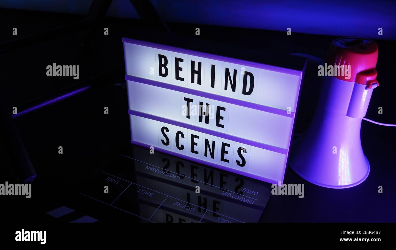 Behind the scenes letterboard text on Lightbox or Cinema Light box ...