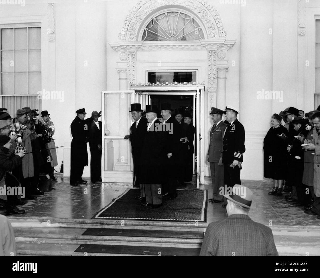 Pre-Inaugural ceremonies at the White House. President-elect John F ...