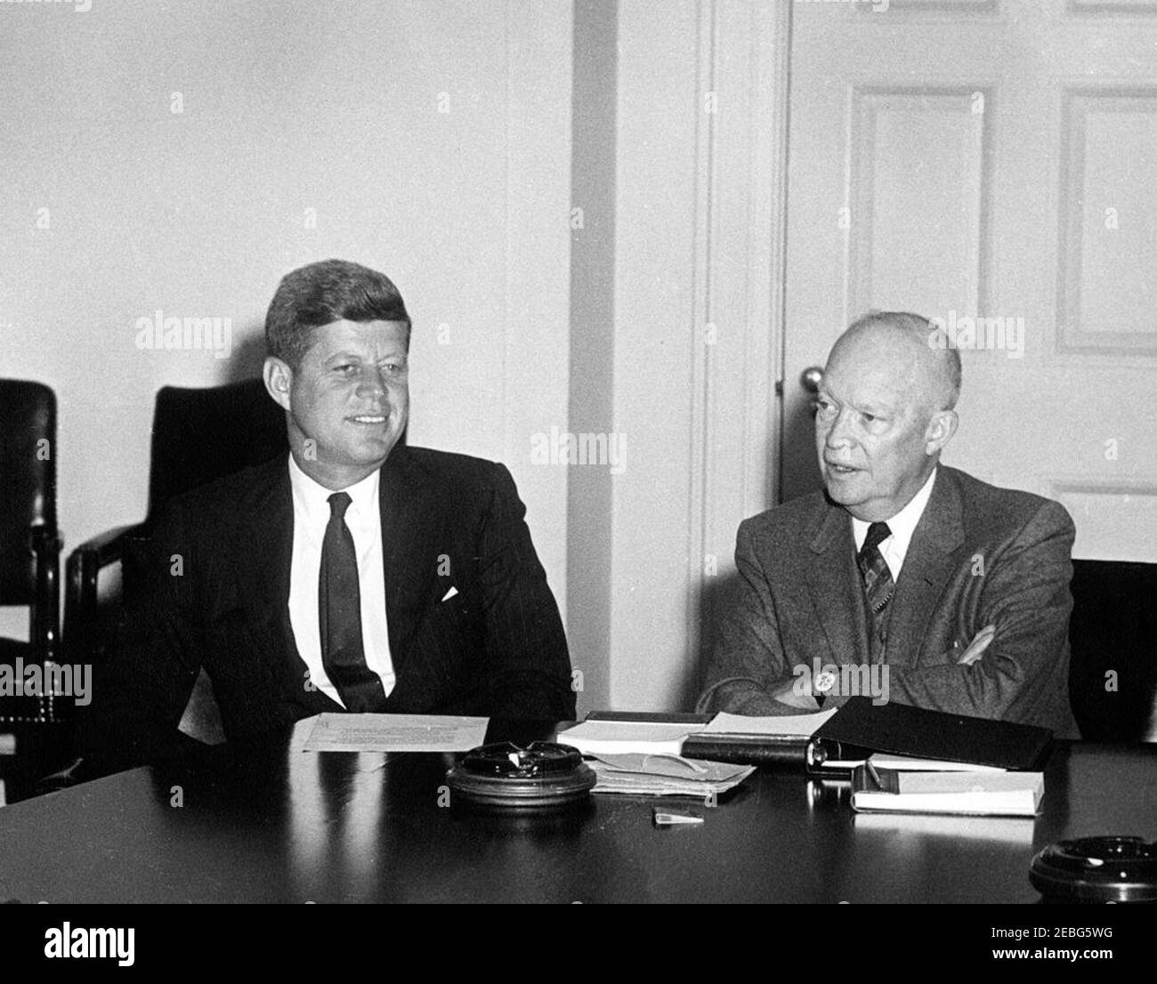 Meeting between President Dwight D. Eisenhower (DDE) and President ...