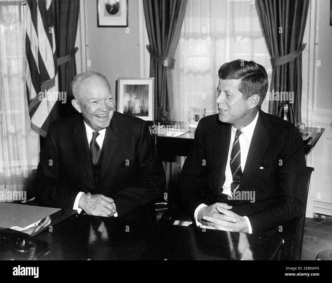 Meeting between President Dwight D. Eisenhower (DDE) and President ...