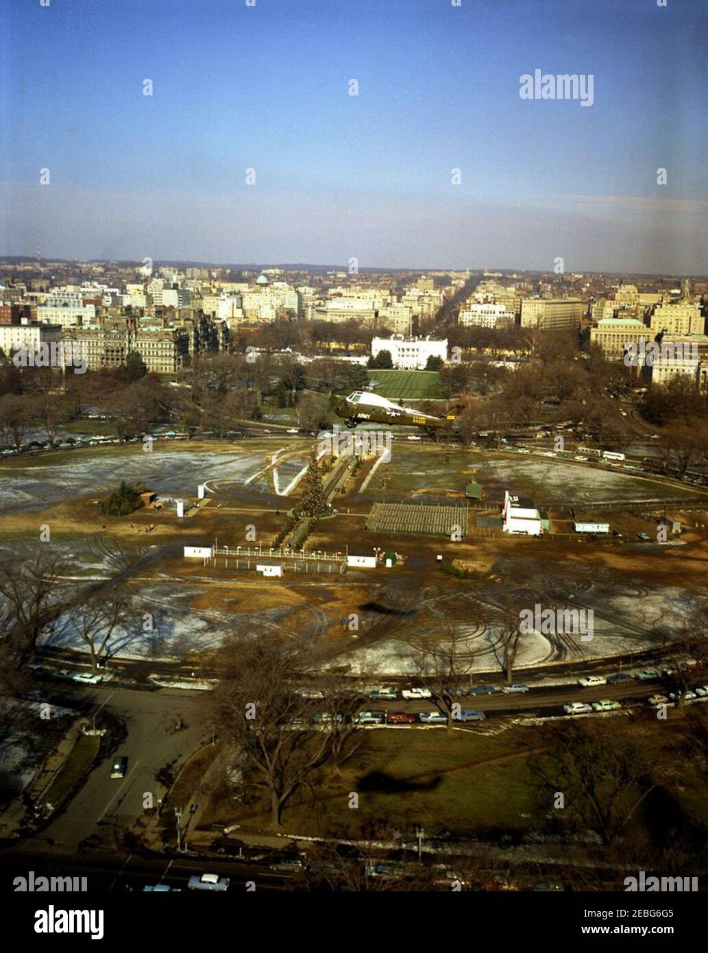Aerial views of the White House. Aerial view of the White House grounds ...
