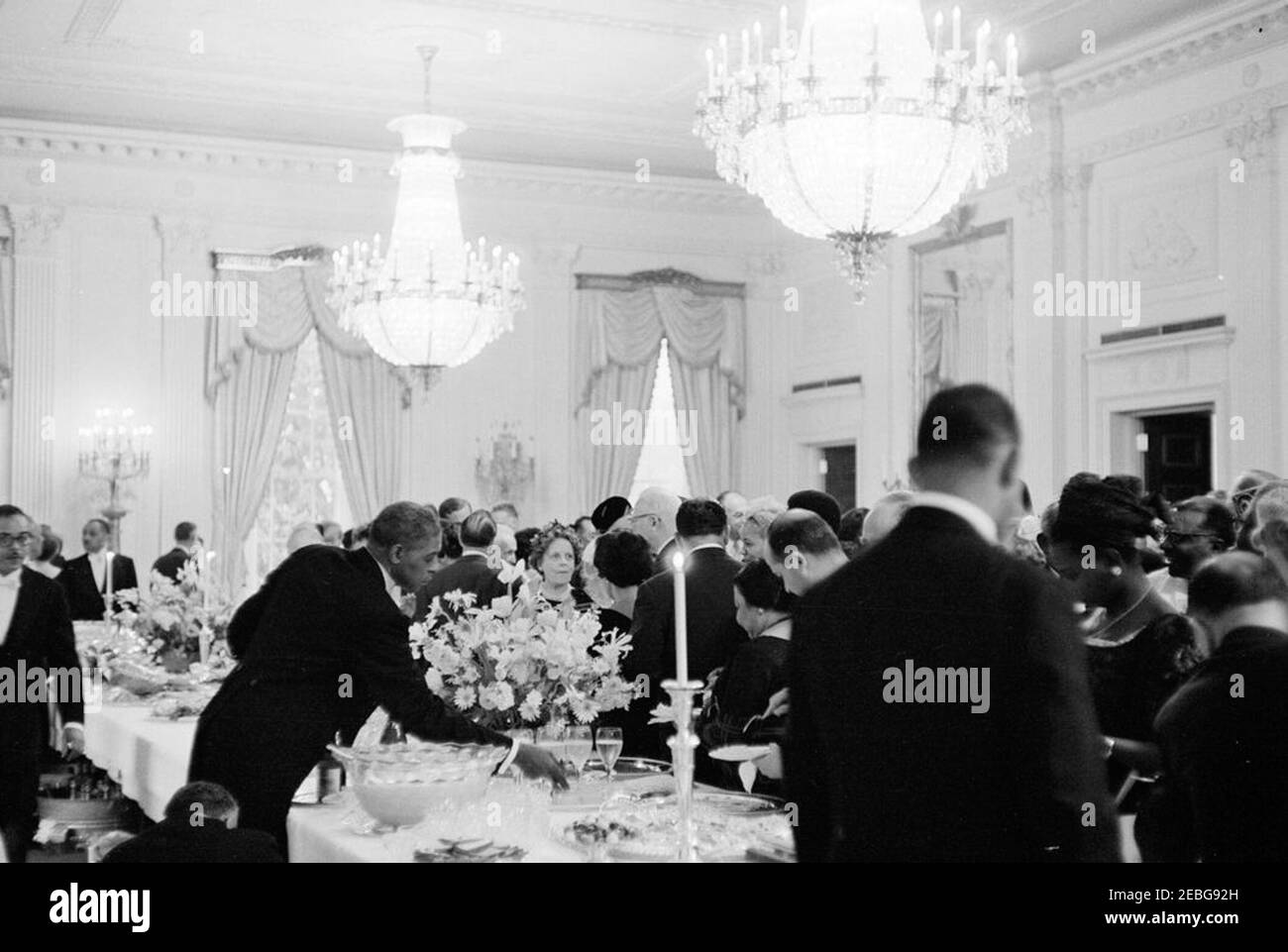 Diplomatic Reception, 6:00PM. Guests attend a diplomatic reception at ...