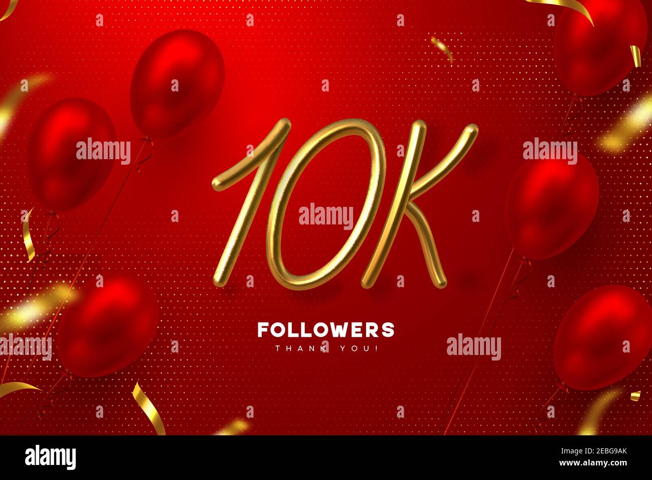 10k followers banner thank Stock Vector Images - Alamy