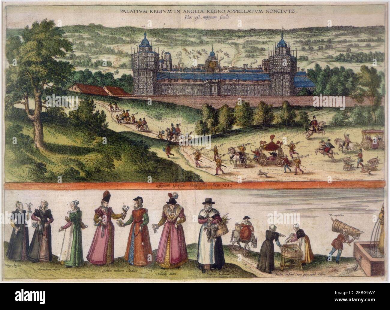 Nonsuch Palace by Joris Hoefnagel Stock Photo - Alamy