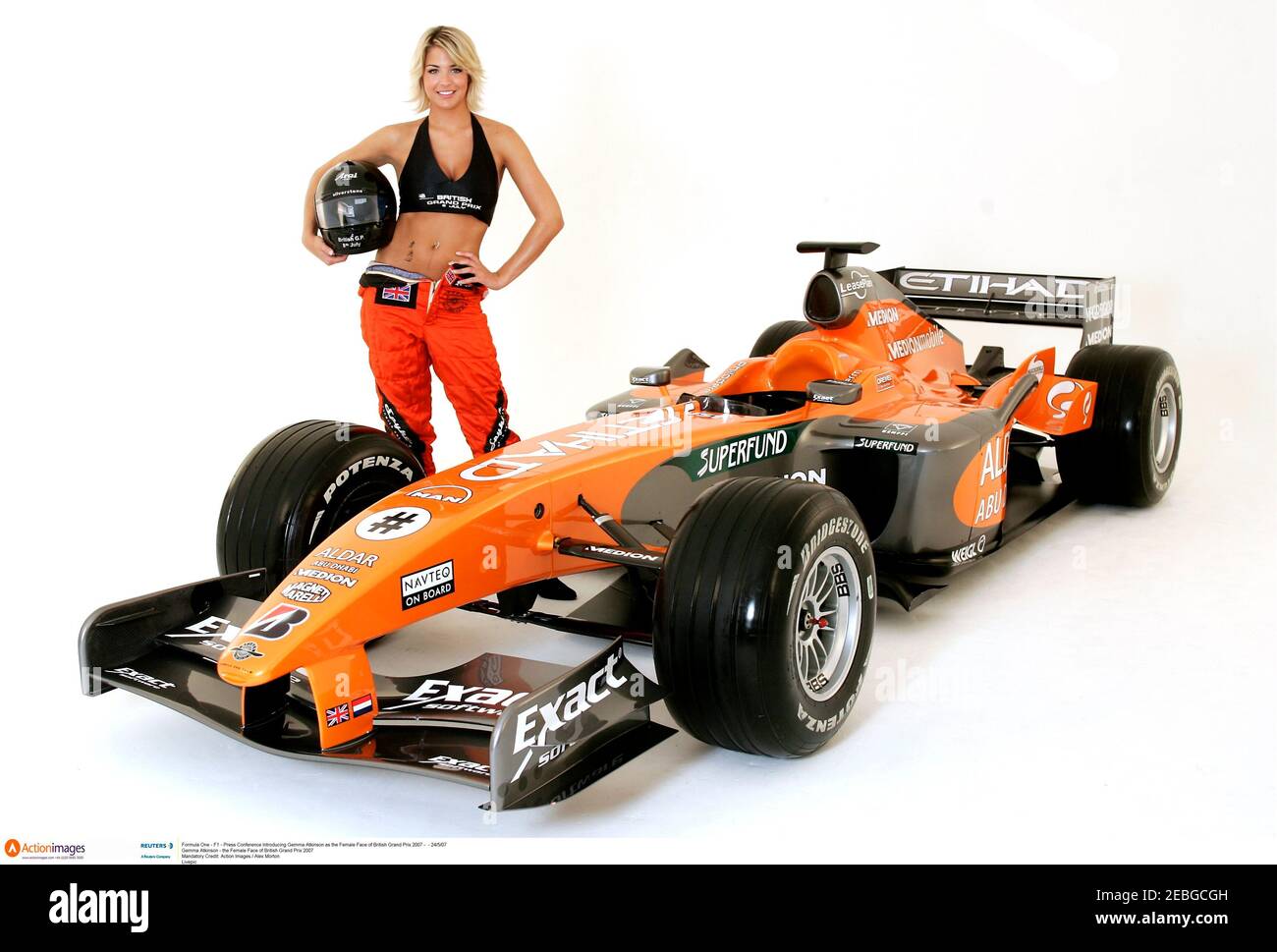 Gemma atkinson is the face of 2007 british grand prix hi-res stock ...