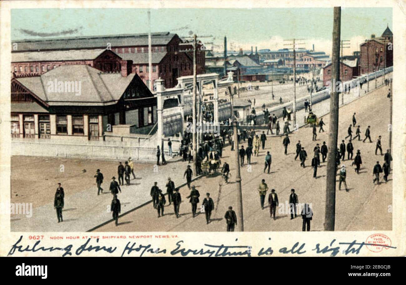 Noon Hour at the Shipyard Stock Photo - Alamy