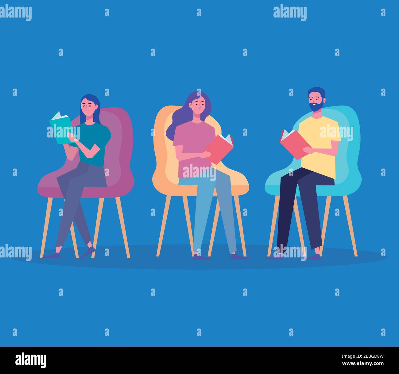 Library Chairs School Stock Vector Images Alamy